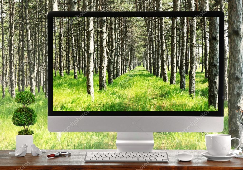 Computer desktop background — Stock Photo © belchonock #114930262