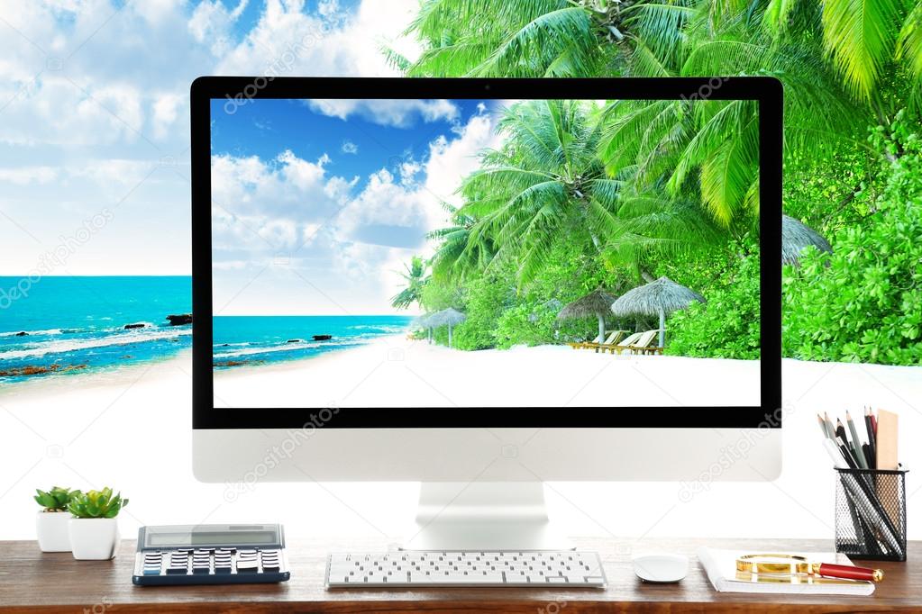 Computer desktop background Stock Photo by ©belchonock 114930264