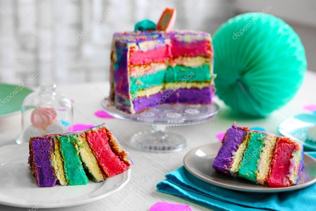 Colorful cake slices — Stock Photo © belchonock #116245152