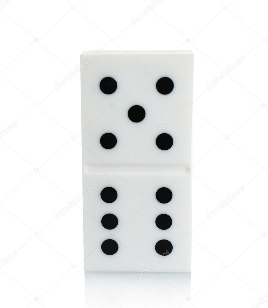 Single white Domino — Stock Photo © belchonock #116274368