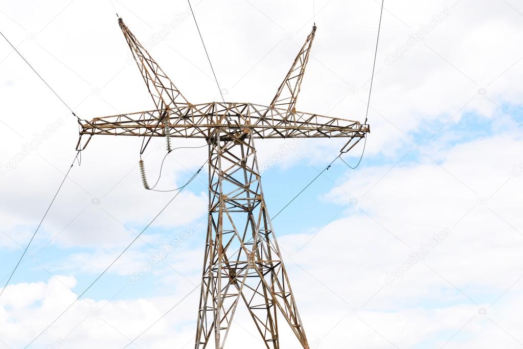 Electric pole on sky Stock Photo by ©belchonock 117621050