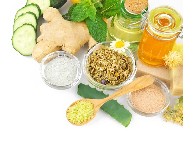Natural ingredients for skin care — Stock Photo © belchonock #117622070