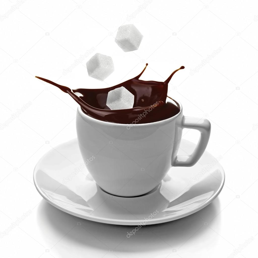 Cup with splashing coffee — Stock Photo © belchonock #118240902 Cup with splashing coffee — Stock Photo © belchonock #118240902