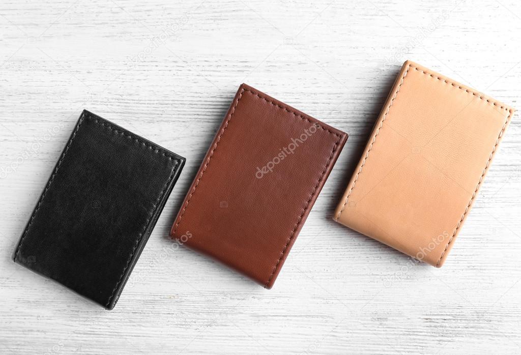 Color Leather wallets Stock Photo by ©belchonock 119116222