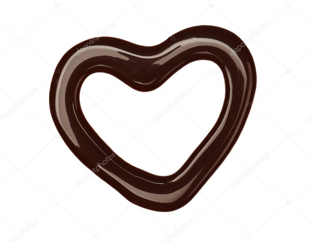 Heart drawing with liquid chocolate Stock Photo by ©belchonock 121841320
