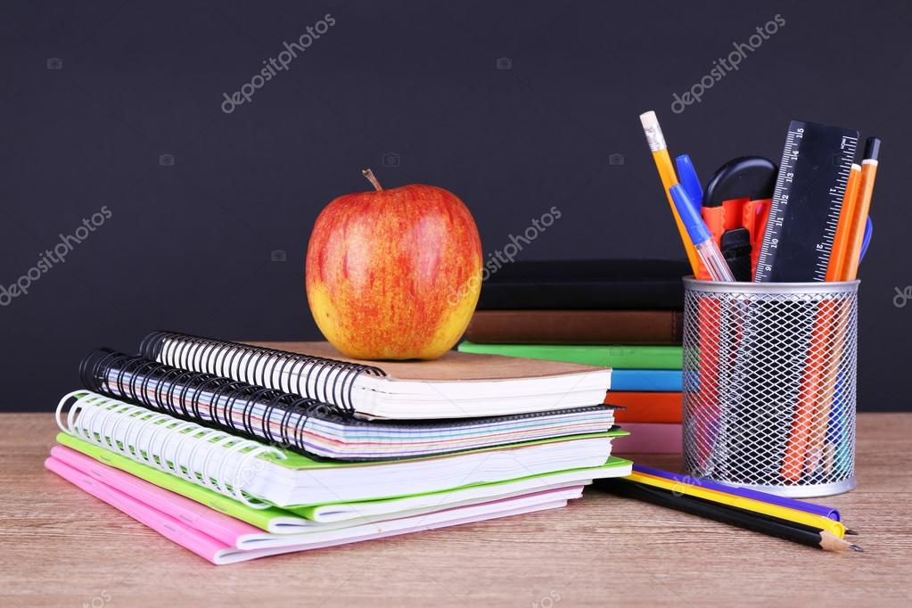 School supplies on table Stock Photo by ©belchonock 53024727