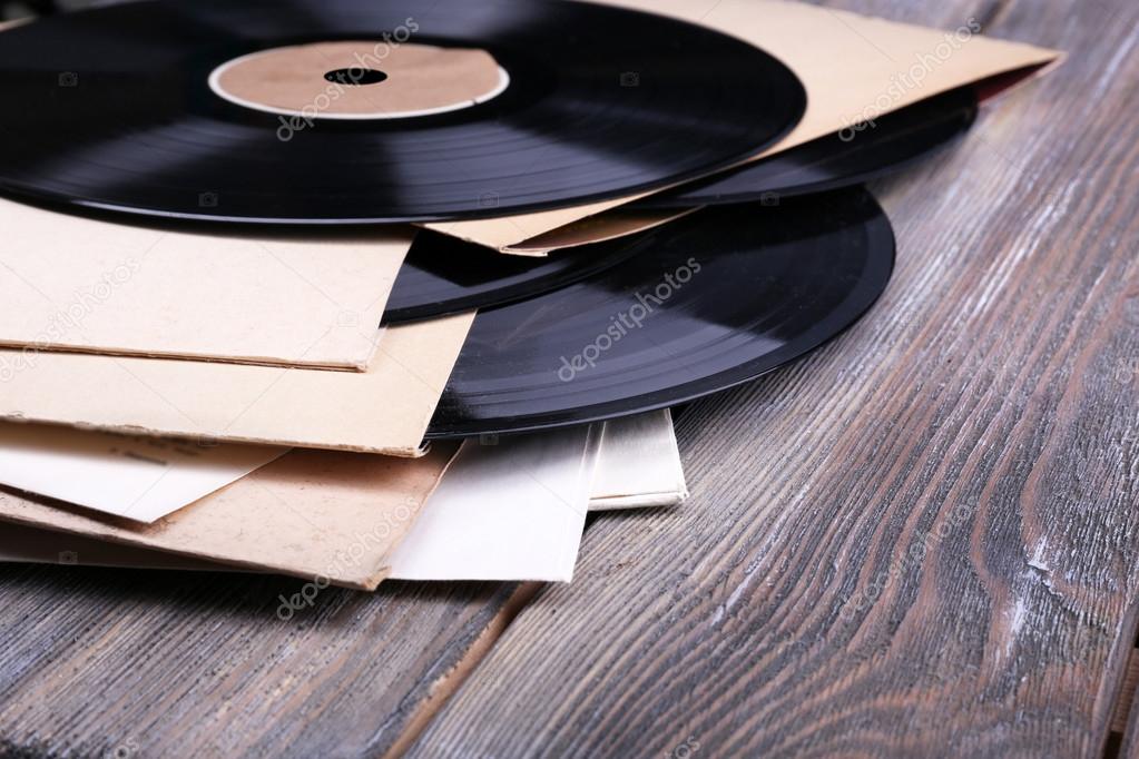 Vinyl records and paper covers Stock Photo by ©belchonock 54030943