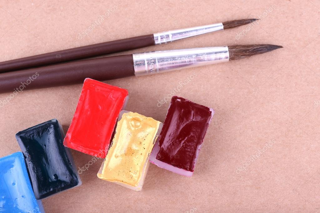 Watercolor paint cubes Stock Photo by ©belchonock 54286489