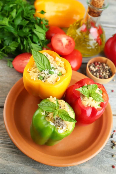 Prepared stuffed peppers — Stock Photo © belchonock #56383611