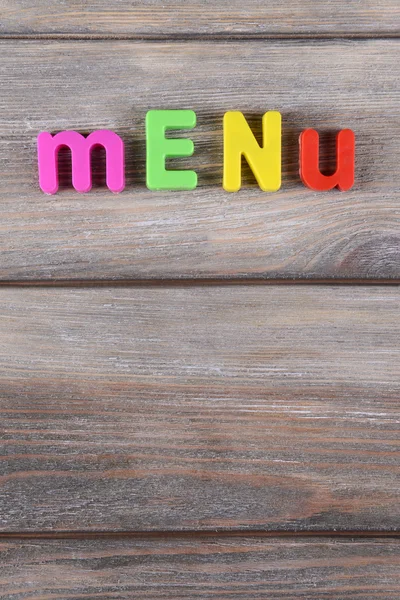 Inscription menu on board — Stock Photo © belchonock #55644835