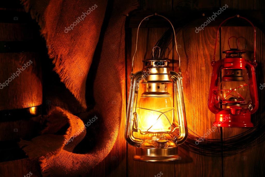 Lantern hanging on hook — Stock Photo © belchonock #56868009