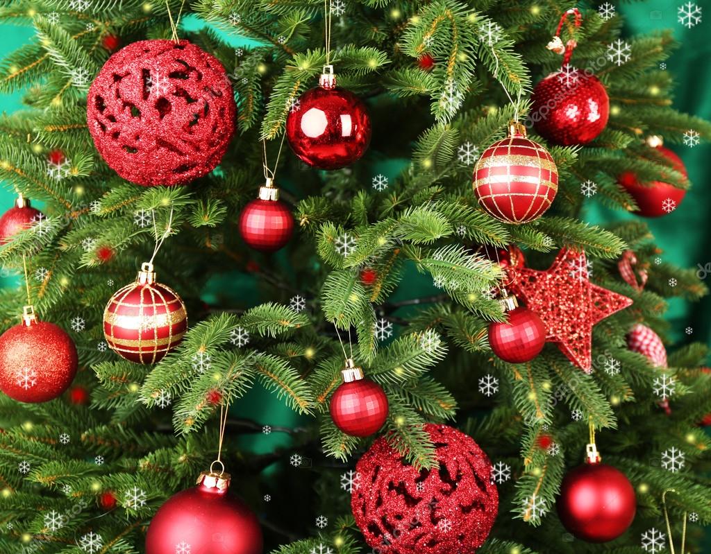 Decorated Christmas tree — Stock Photo © belchonock #61011139