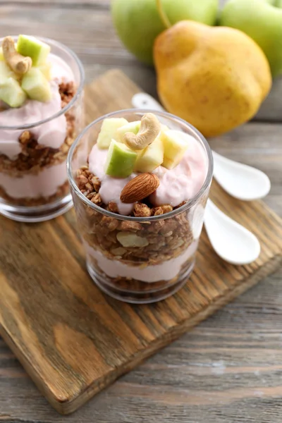 Healthy layered dessert — Stock Photo © belchonock #61080231