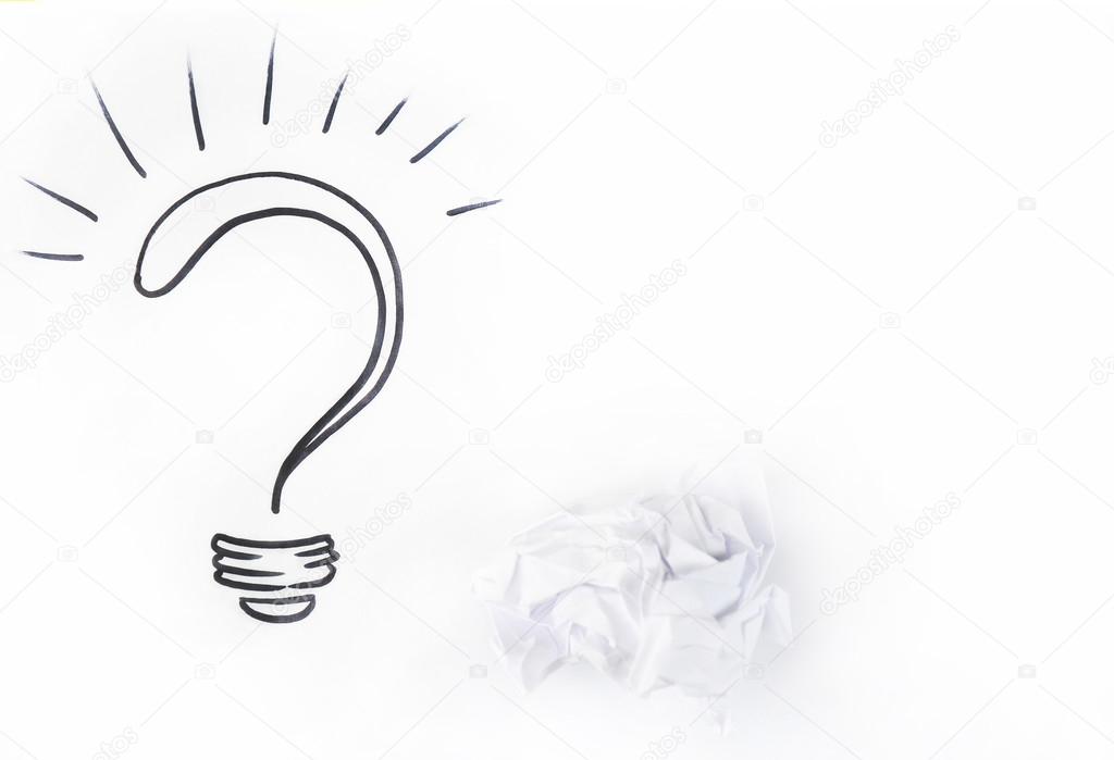 Question mark on sheet of paper, on white background Stock Photo by ...