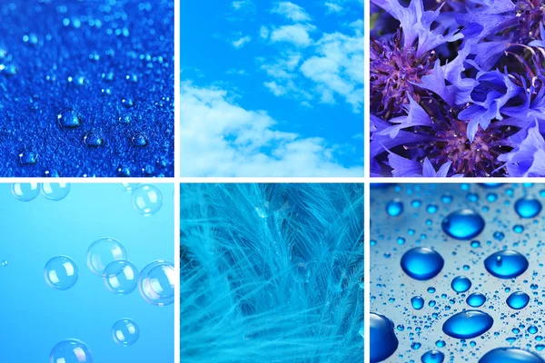 Blue color samples collage Stock Photo by ©belchonock 62771217