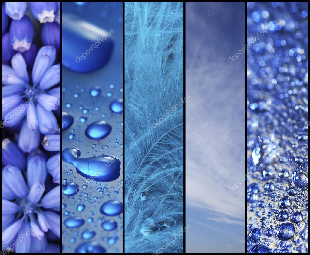 Blue color samples collage Stock Photo by ©belchonock 62968209