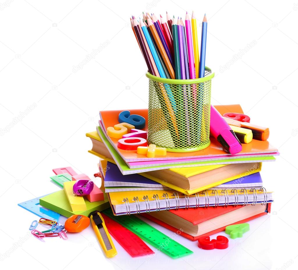 Colorful school supplies — Stock Photo © belchonock #63533499