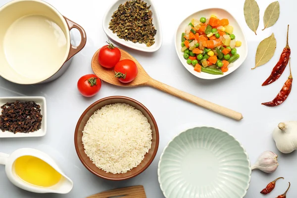 Food ingredients and kitchen utensils Stock Photo by ©belchonock 64715895