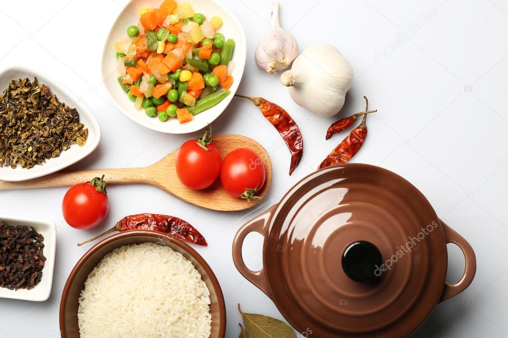 Food ingredients and kitchen utensils Stock Photo by ©belchonock 64715895