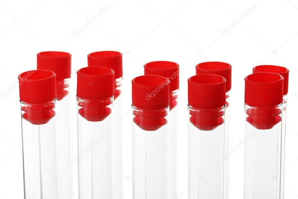 Test tubes isolated on white — Stock Photo © belchonock #64796927