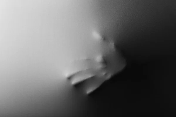 Human face pressing through fabric as horror background — Stock Photo ...