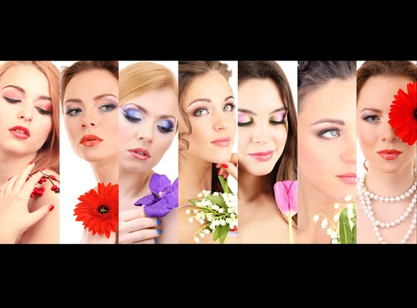 Beauty collage. Faces of women — Stock Photo © heckmannoleg #54867471