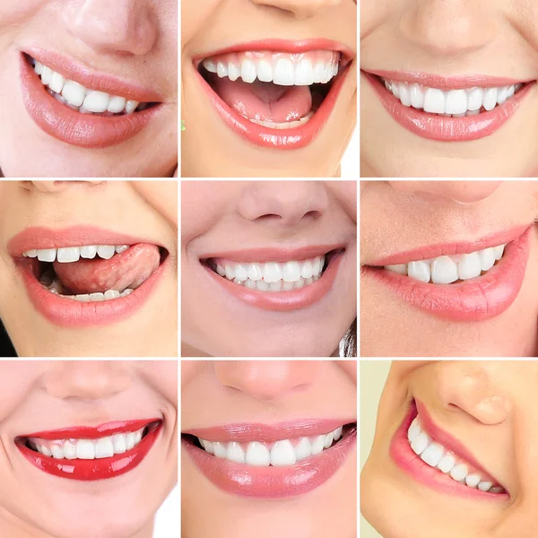 Teeth collage of people smiles — Stock Photo © luckybusiness #31885049