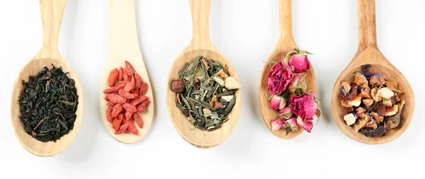 Collection of tea and natural additives — Stock Photo © belchonock ...