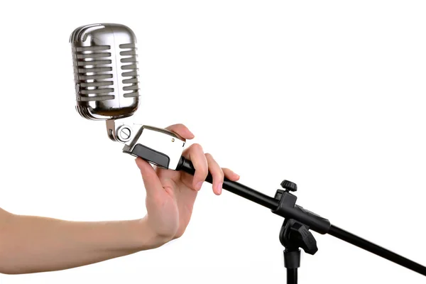 Microphone Vintage Suspendu Vieux Micro Cycle De Voix De Studio