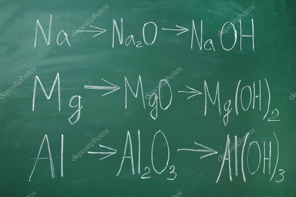 Molecule models and formulas — Stock Photo © belchonock #72153865