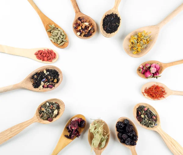 Collection of tea and natural additives — Stock Photo © belchonock ...