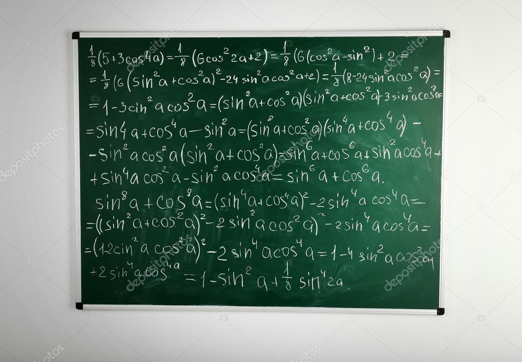 Math formulas on blackboard background Stock Photo by ©belchonock 76550037