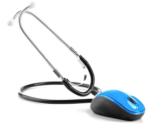Stethscope and computer mouse. Medical Technologies. Stock Photo by ...