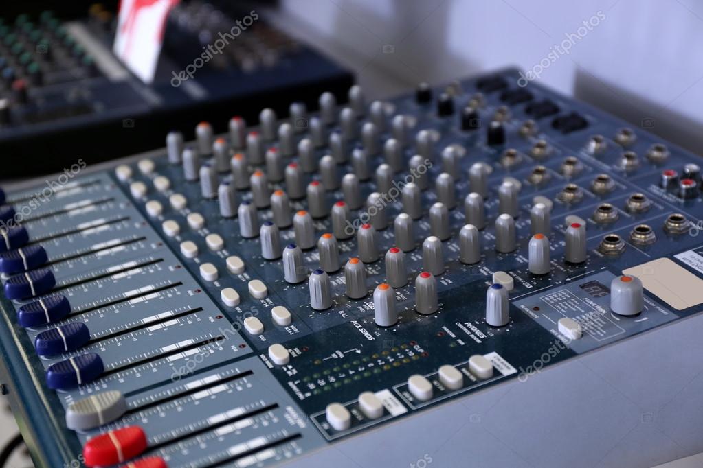 Sound music mixer control panel — Stock Photo © belchonock #78885500