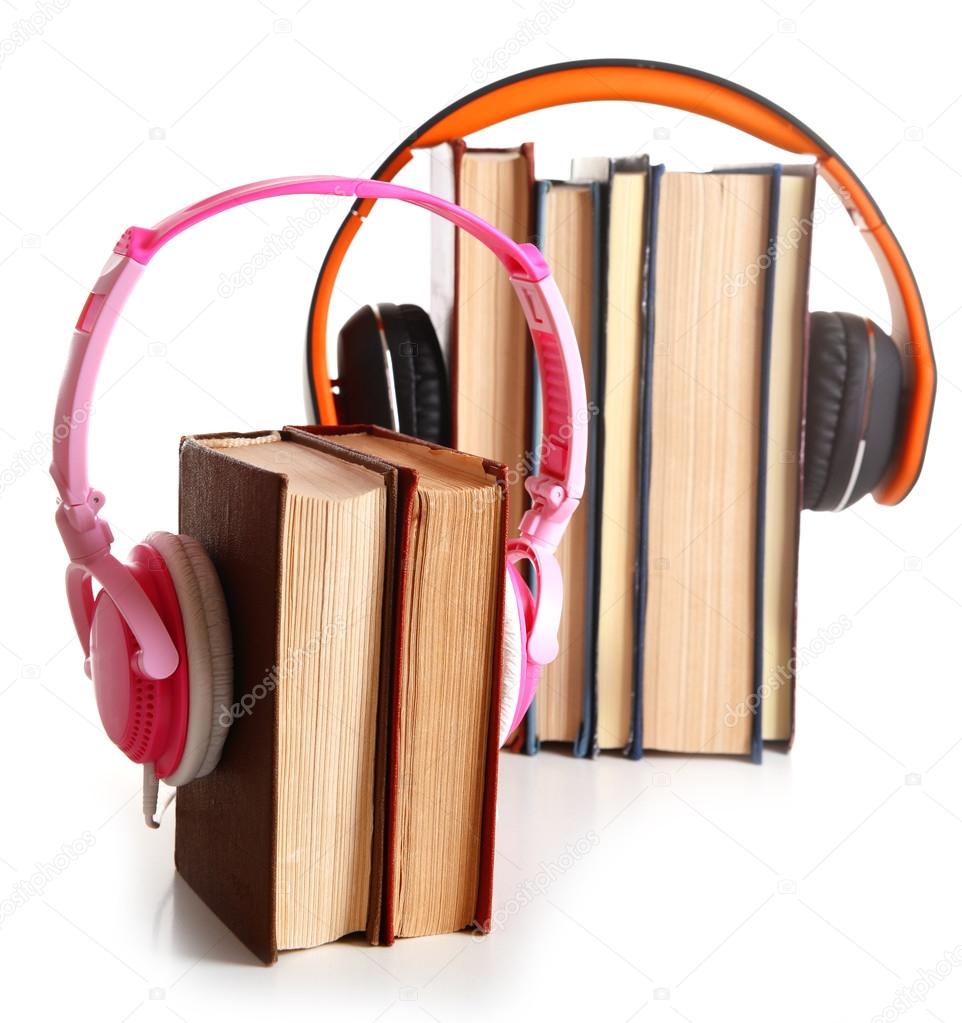 Books and headphones as audio books concept Stock Photo by ©belchonock ...