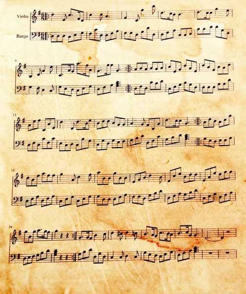 Old music on parchment — Stock Photo © clearviewstock #10068312