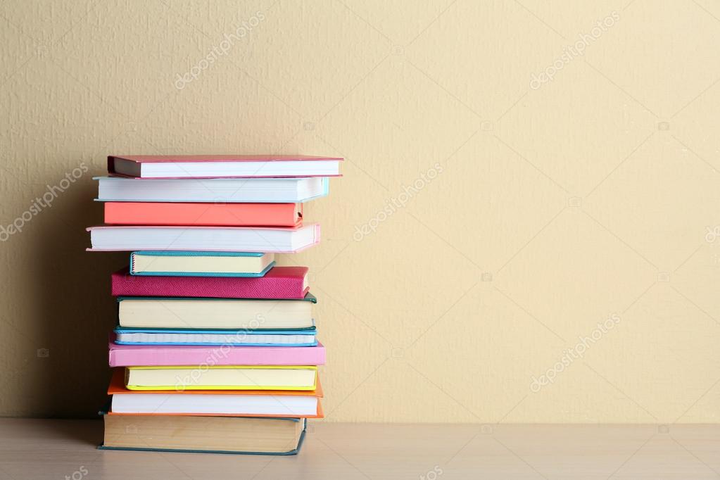 Stack of books on shelf. Stock Photo by ©belchonock 79812578