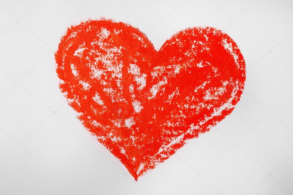 Red Painted heart — Stock Photo © belchonock #81938848