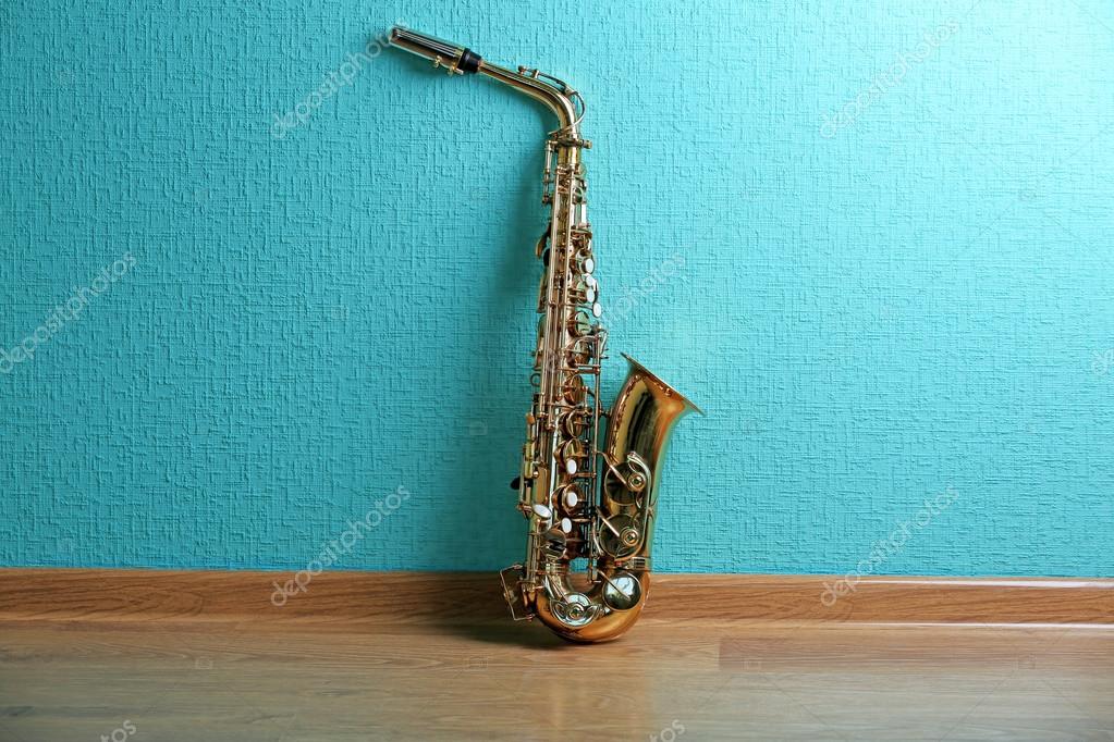 Blue Saxophone Wallpaper