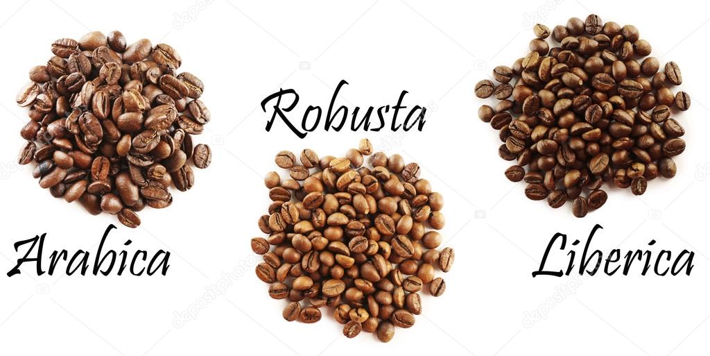 Different coffee beans — Stock Photo © belchonock #82595978