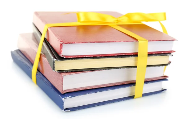 Stack of books tied up with red ribbon isolated on a white backg Stock ...