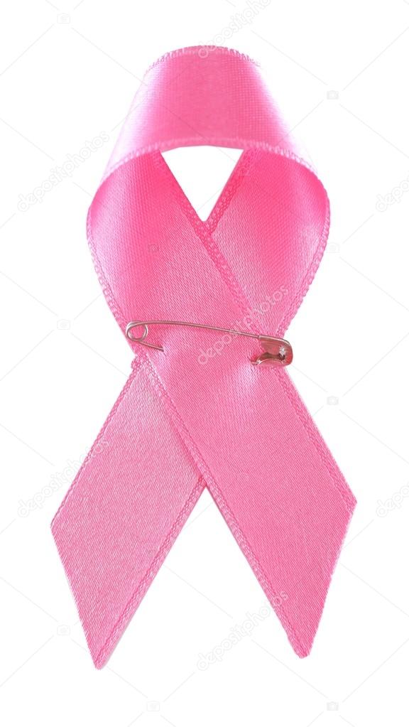 Pink ribbon sign isolated on white — Stock Photo © belchonock #83080174