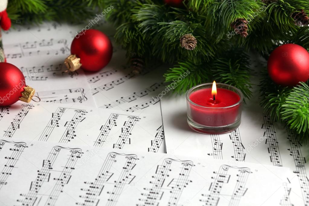 Christmas Sheet Music Background