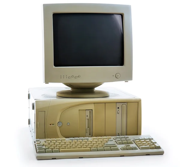 Old computer on white Stock Photo by ©belchonock 82987328