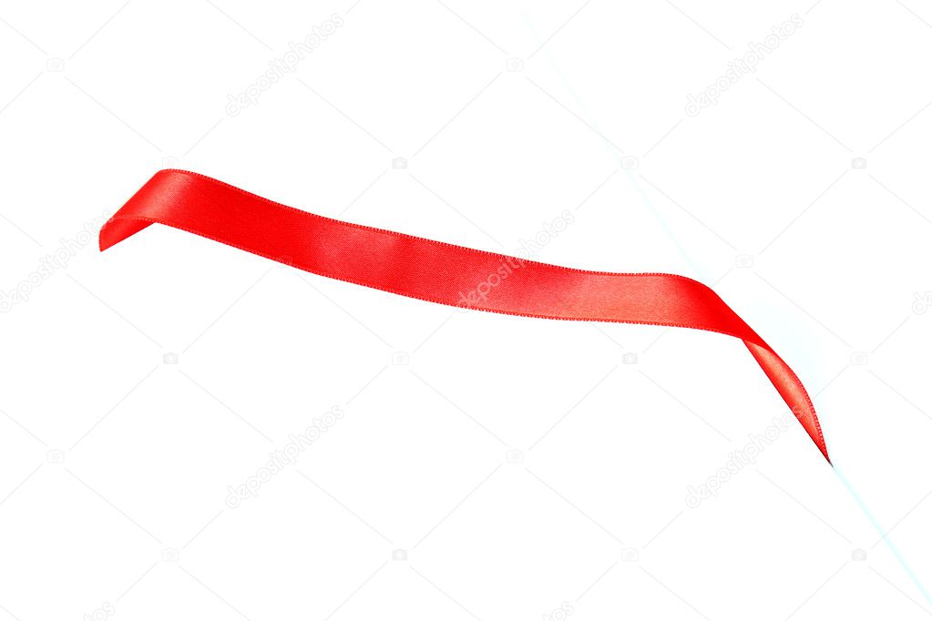 Shiny red ribbon — Stock Photo © belchonock #84307008