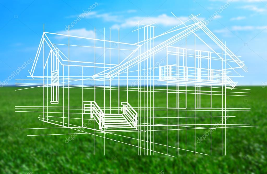 New house project — Stock Photo © belchonock #86966576