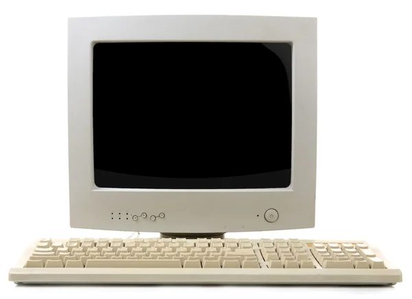 Old computer on white Stock Photo by ©belchonock 82987328