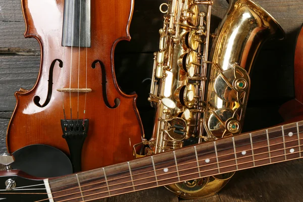 Close up view on musical instruments Stock Photo by ©belchonock 90729746