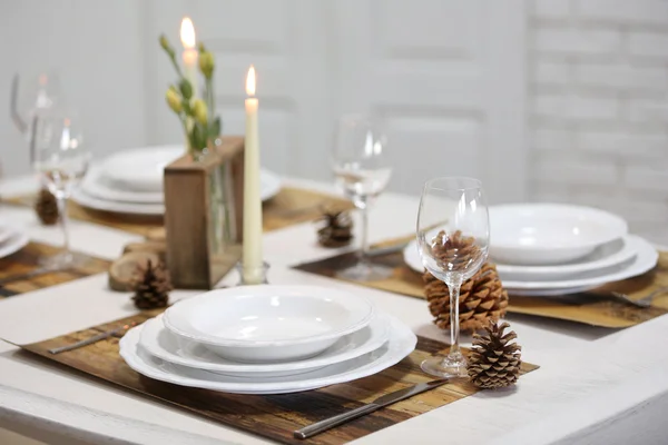 Wood table setting Stock Photos, Royalty Free Wood table setting Images ...