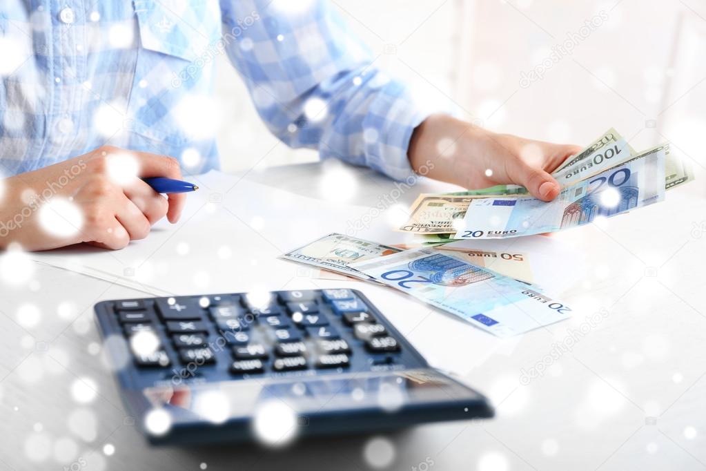 Concepto contable. An lisis del informe financiero con calculadora sobre efecto nieve 2024